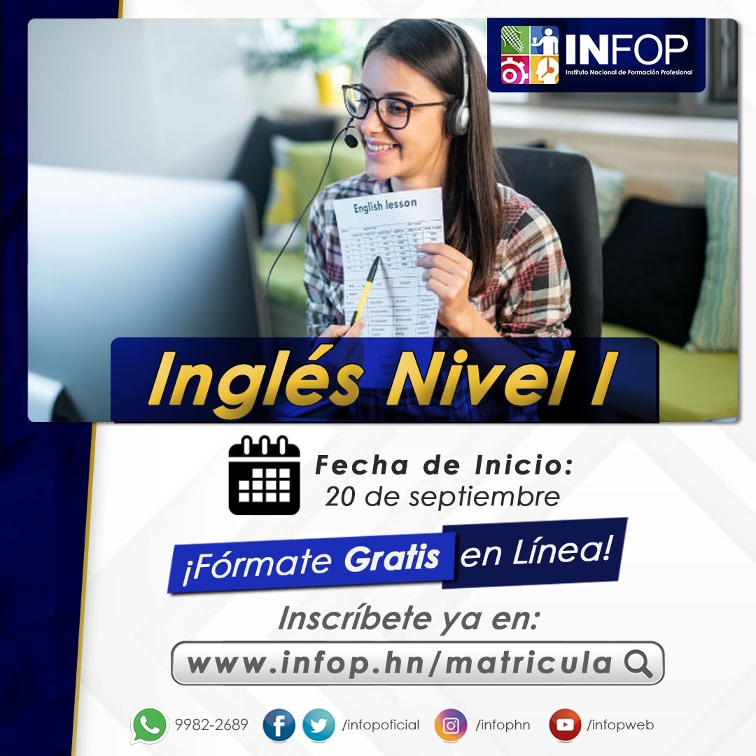 Infop ofrece curso virtual de inglés gratuito para los hondureños