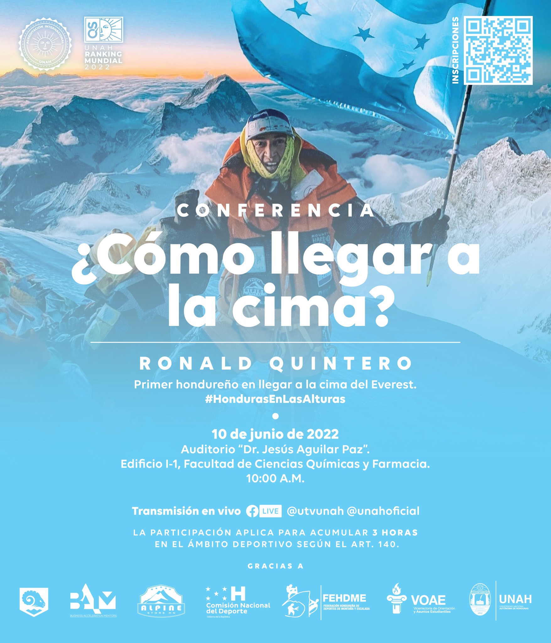 Hondureño Ronald Quintero, dará una conferencia en la UNAH