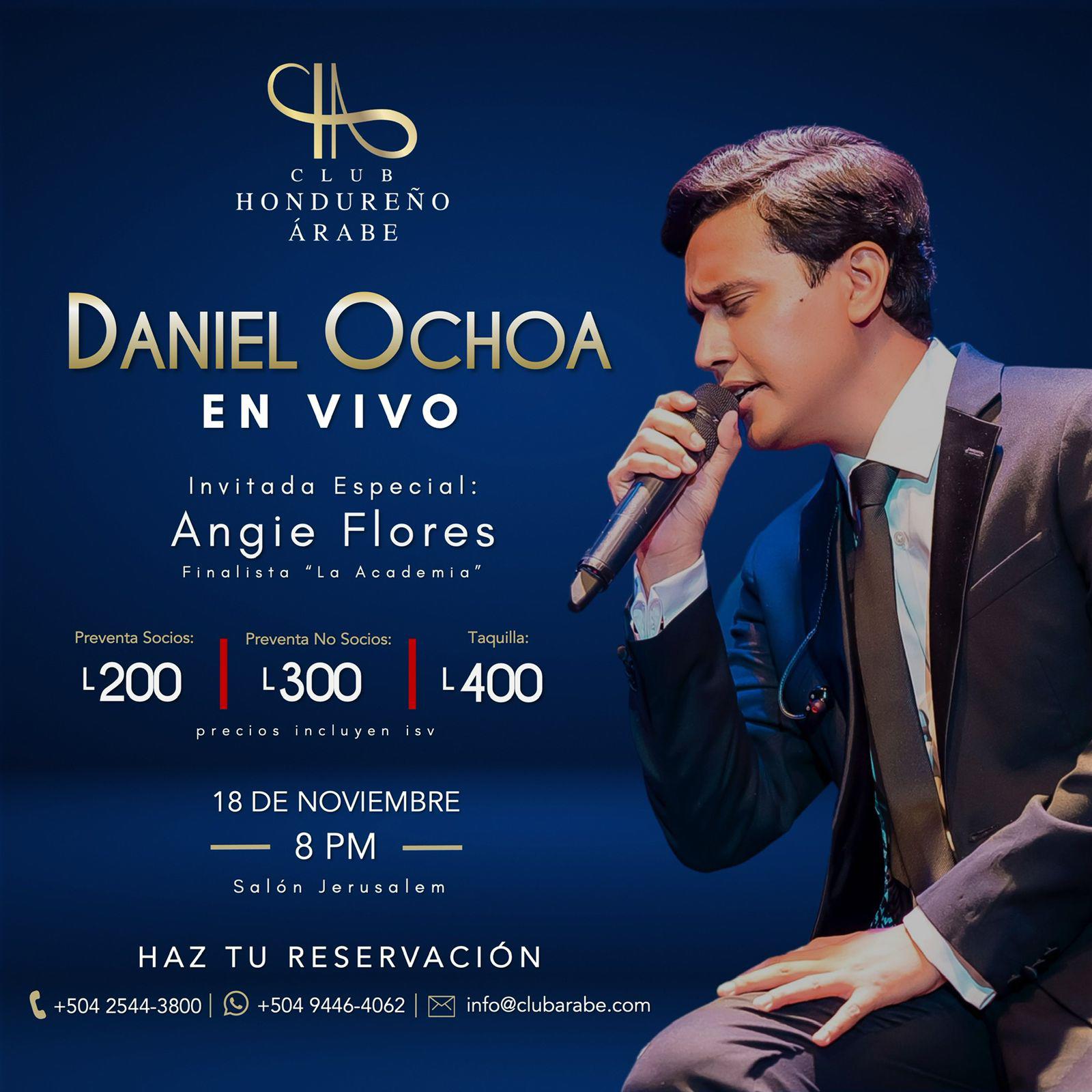 Artista hondureño Daniel Ochoa dará un concierto junto a Angie Flores