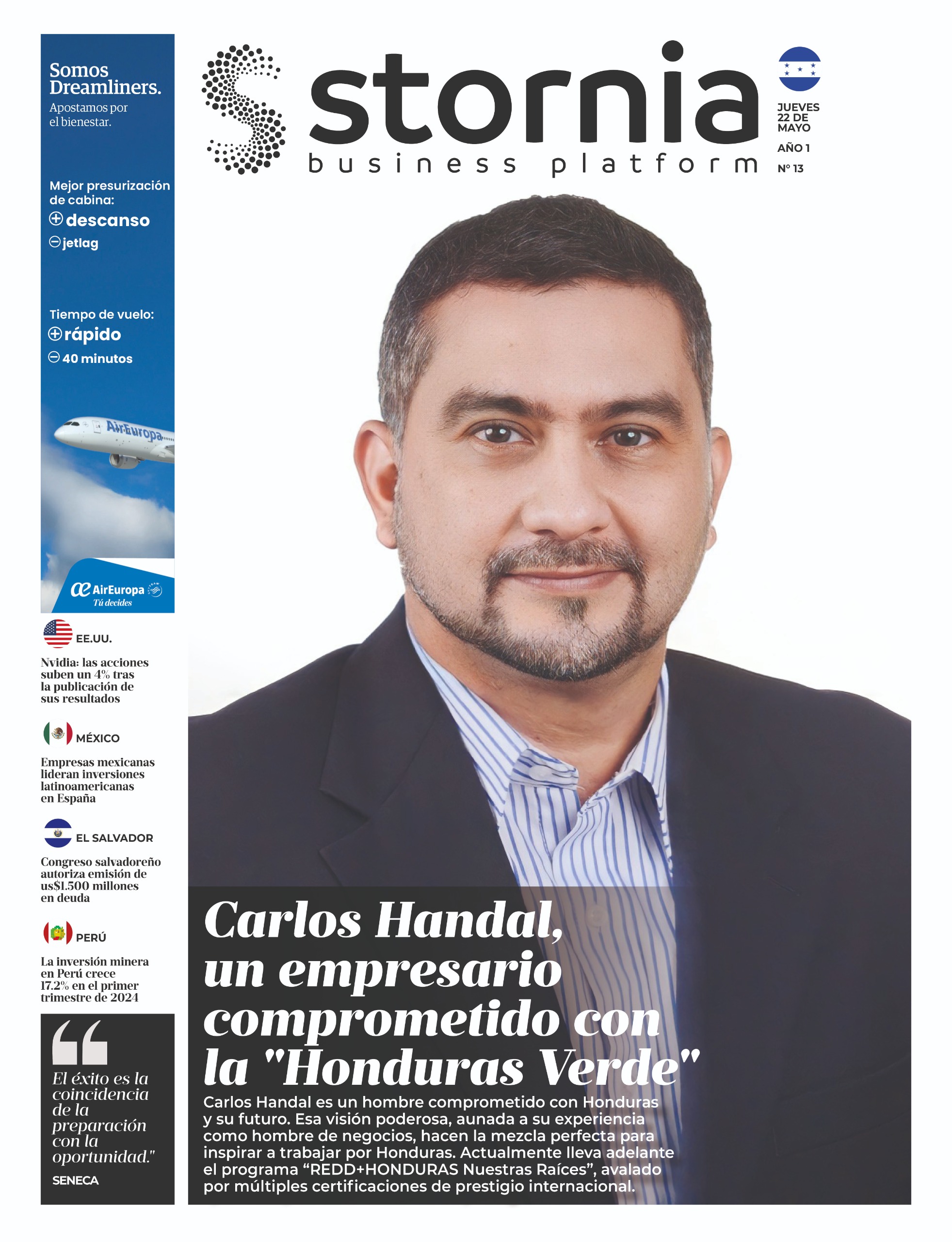 Medio Stornia Business Plataform destacó al hondureño Carlos Handal